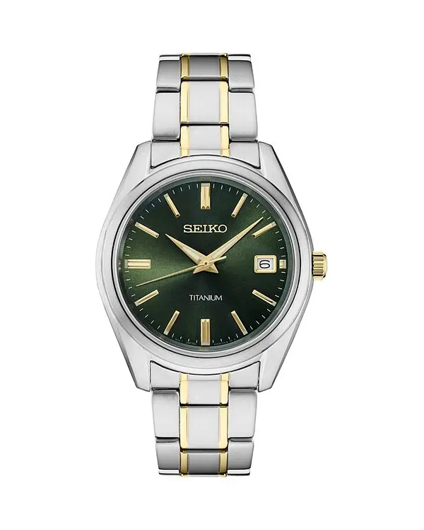 SEIKO Essentials 40mm Watch - Green/silver