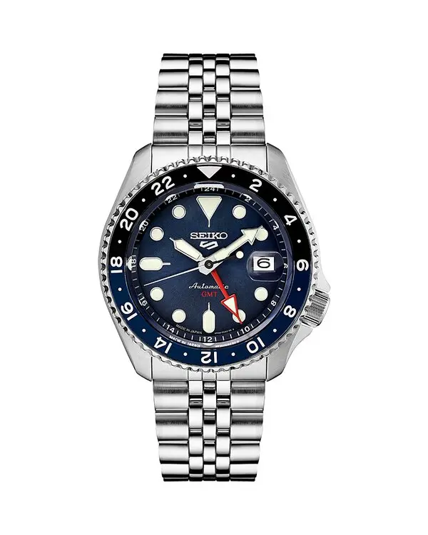 SEIKO 5 Sports Gmt 43mm Watch - Blue/silver