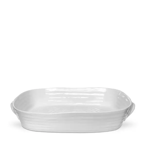 PORTMEIRION Sophie Conran Large Handled Rectangular Roasting Dish - White