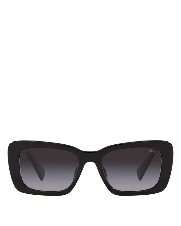 Miu Miu Rectangle Sunglasses, 53mm