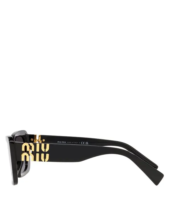 Miu Miu Rectangle Sunglasses, 53mm