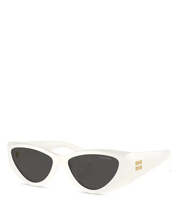 Miu Miu Cat Eye Sunglasses, 54mm - White/gray Solid