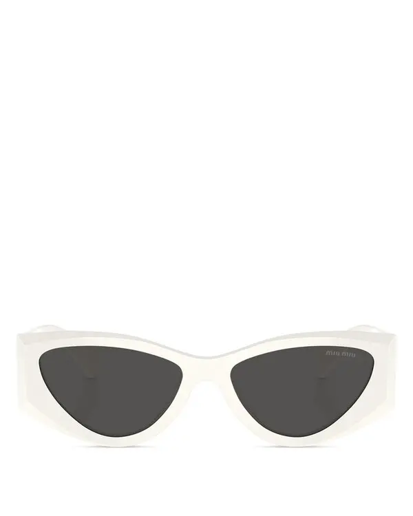 Miu Miu Cat Eye Sunglasses, 54mm - White/gray Solid