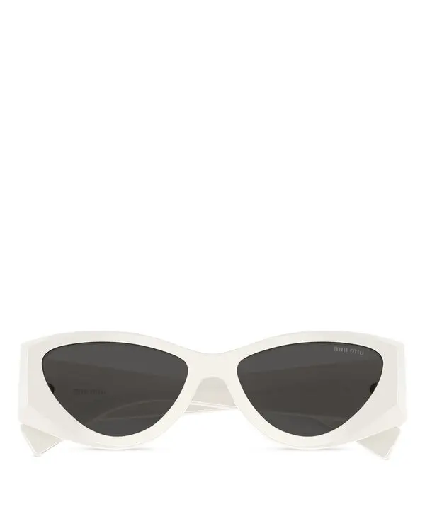 Miu Miu Cat Eye Sunglasses, 54mm - White/gray Solid