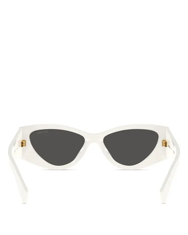 Miu Miu Cat Eye Sunglasses, 54mm - White/gray Solid