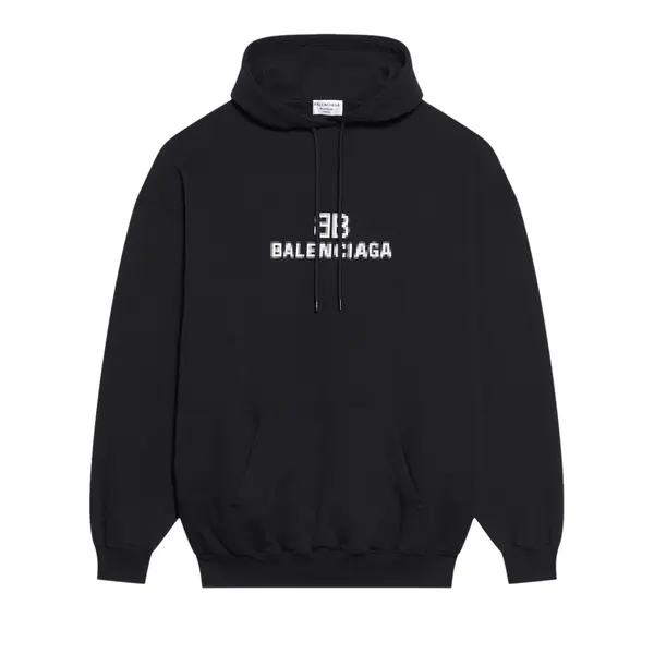 Balenciaga Bb Pixel Medium Fit Hoodie - Black