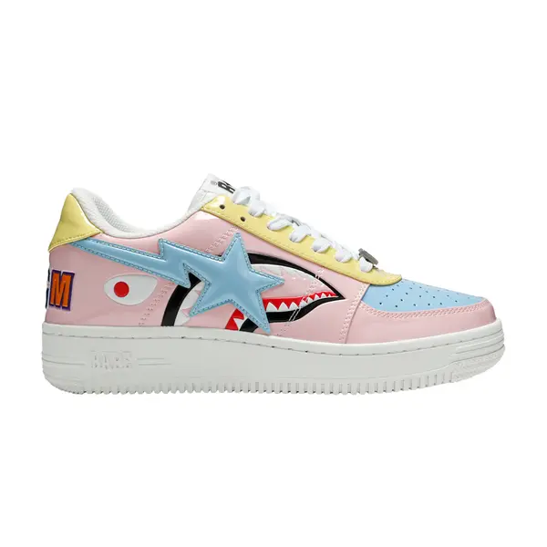 A BATHING APE Bapesta Low M1 'shark Face - Pink
