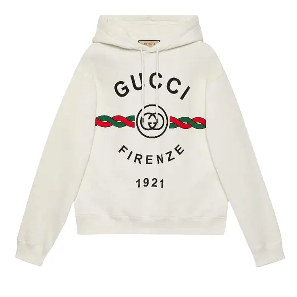Gucci Firenze 1921 Hooded Sweatshirt - White