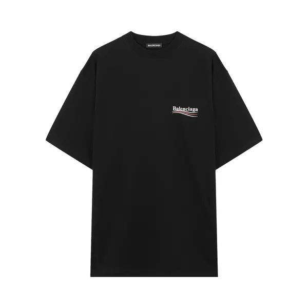 Balenciaga Logo Print T-shirt - Black