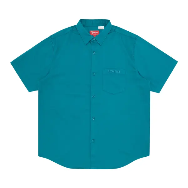 Supreme Croc Patch Short-sleeve Work Shirt