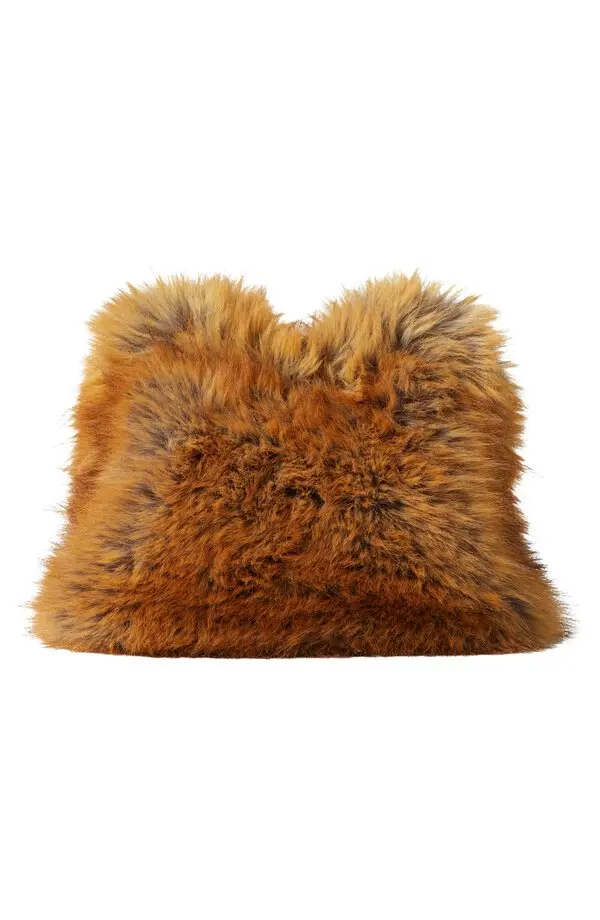 Burberry Medium B Frame Faux Shearling Clutch