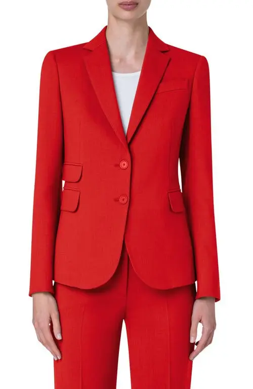 Akris Cool Wool Stretch Crepe Blazer
