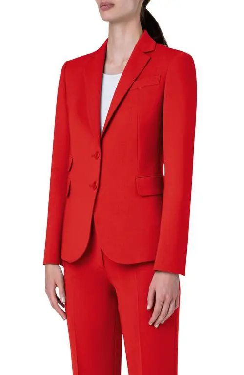 Akris Cool Wool Stretch Crepe Blazer