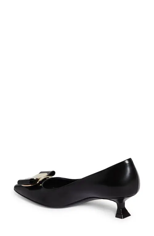FERRAGAMO Zelma Bow Kitten Heel Pump