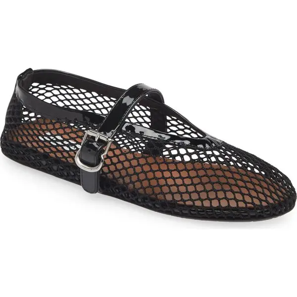 Alaïa Fishnet Ballerina Flat - Black