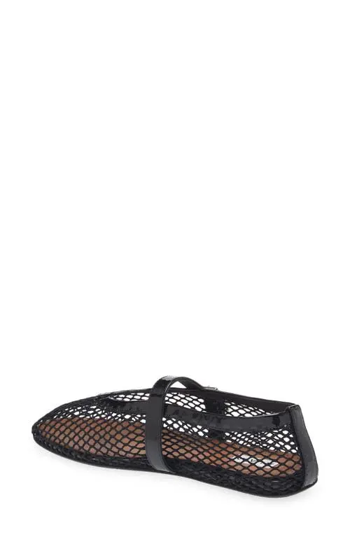 Alaïa Fishnet Ballerina Flat - Black