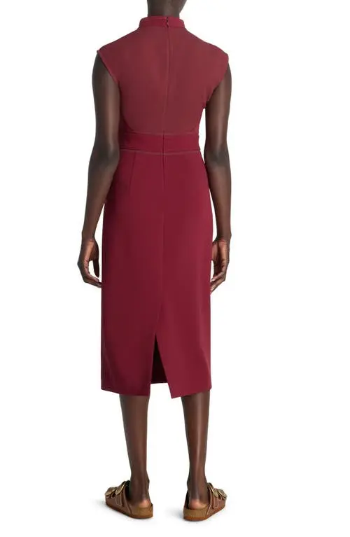 St. John Cap-sleeve Sheath Dress