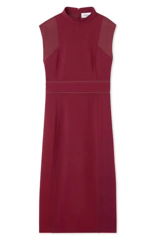 St. John Cap-sleeve Sheath Dress