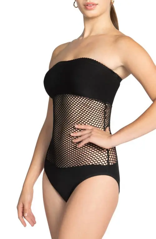 Robin Piccone Pua Strapless One-piece Swimsuit
