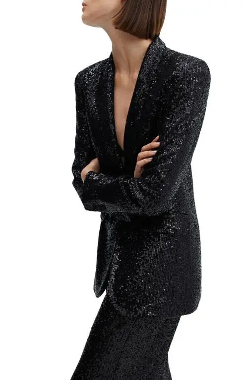Mango Sequin Blazer