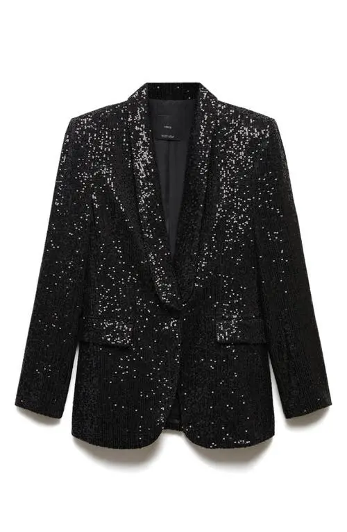 Mango Sequin Blazer