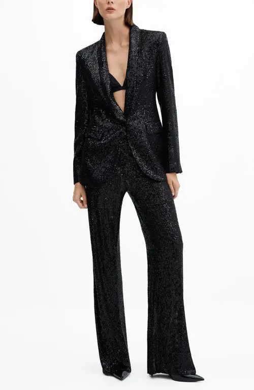 Mango Sequin Blazer