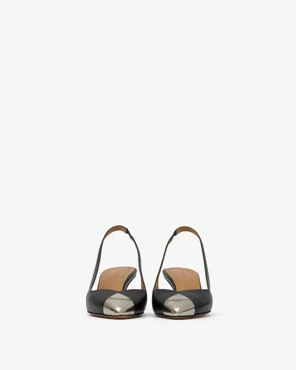 Isabel Marant Elina Leather Slingback Pumps - Black
