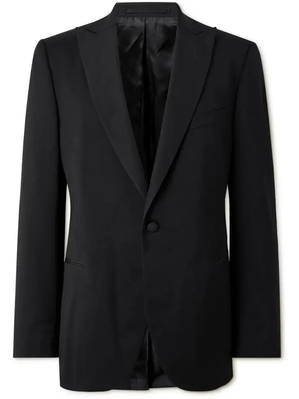 Mr P. Wool Tuxedo Jacket - Black