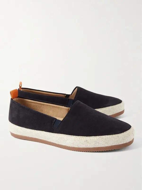 Mulo Suede Espadrilles - Blue