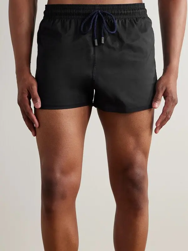 Vilebrequin Slim-fit Short-length Recycled Swim Shorts - Black