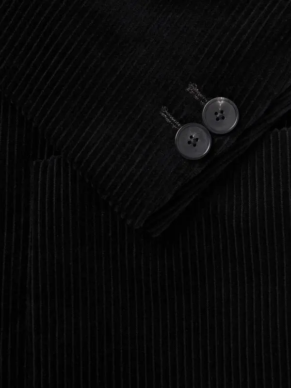 Mr P. Double-breasted Cotton And Cashmere-blend Corduroy Blazer - Black