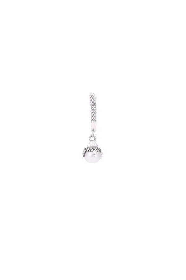 Emanuele Bicocchi Pearl Hoop Earring - White