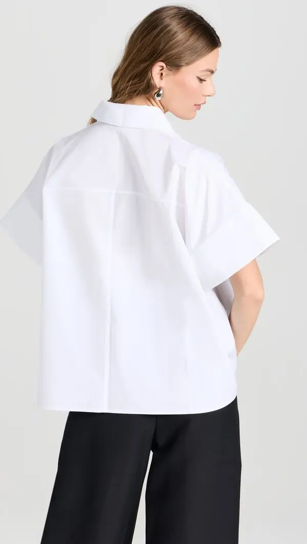 Co Boxy Short Sleeve Shirt - White