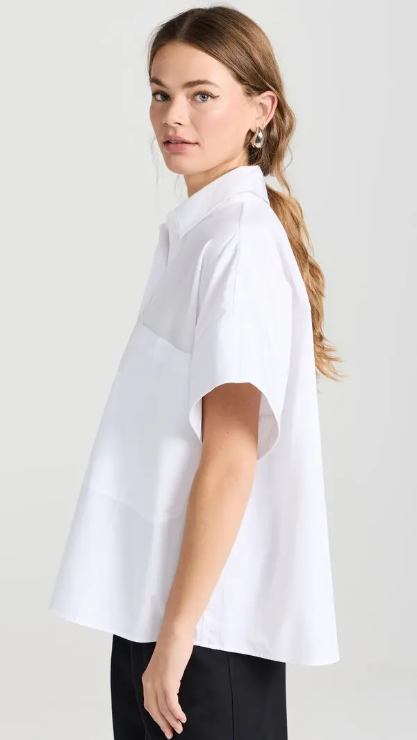 Co Boxy Short Sleeve Shirt - White