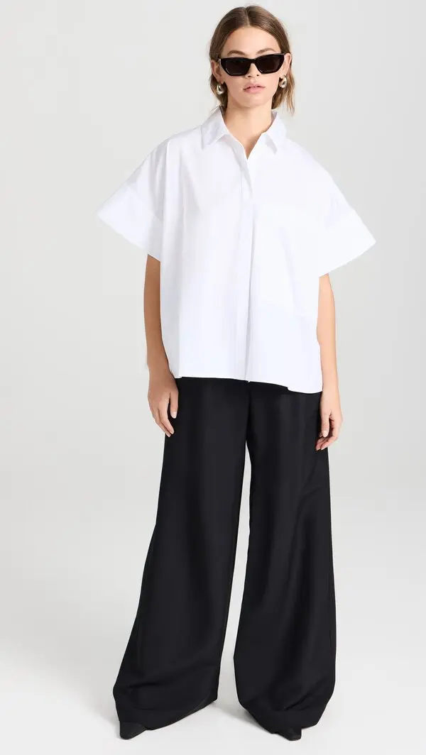 Co Boxy Short Sleeve Shirt - White