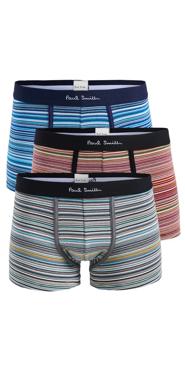 Paul Smith 3 Pack Multi Stripe Trunks - Multicolor