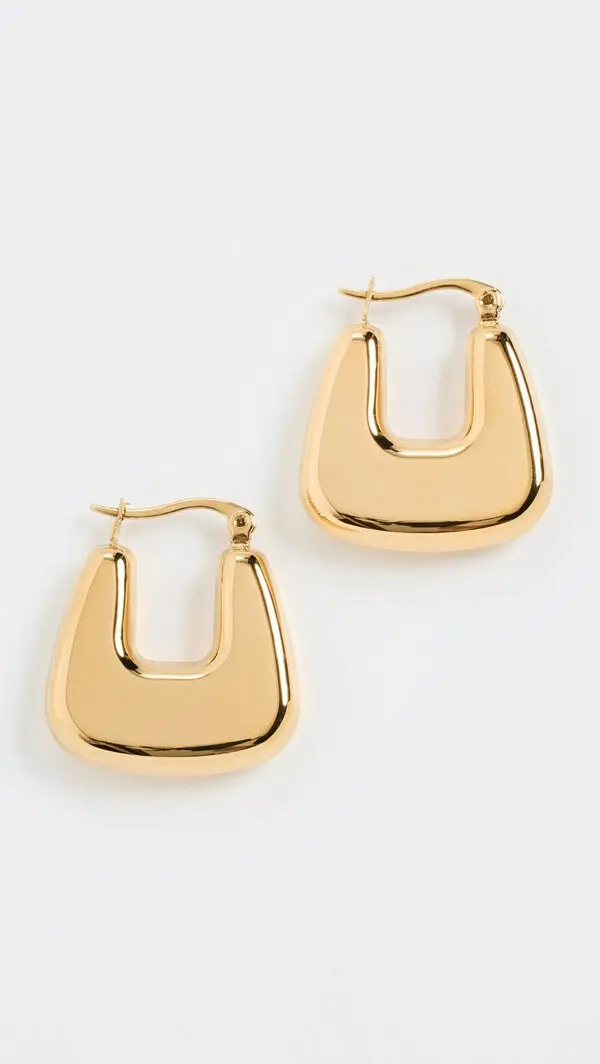 BY ADINA EDEN Solid Graduated Square Hoop Earrings