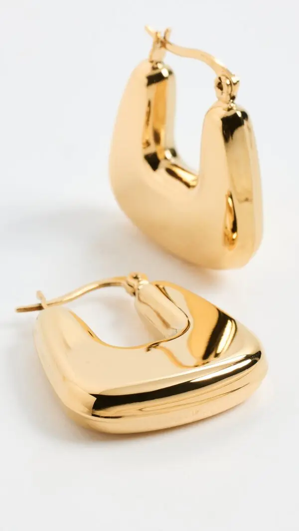 BY ADINA EDEN Solid Graduated Square Hoop Earrings