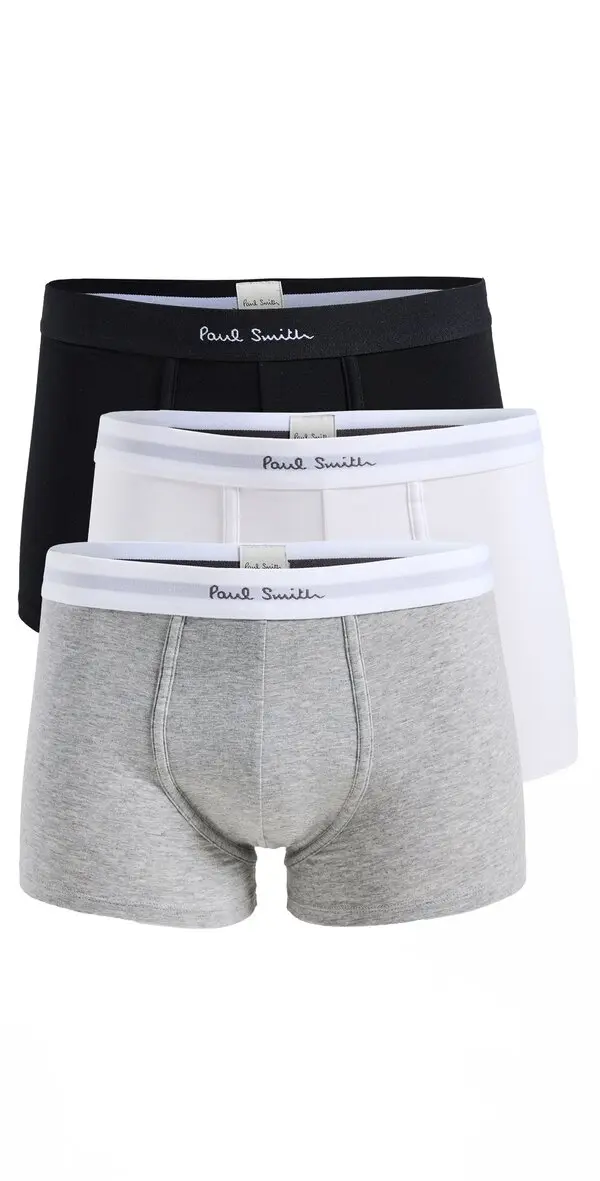 Paul Smith Pack Solid Mix Trunks 3 Pack - Multicolor
