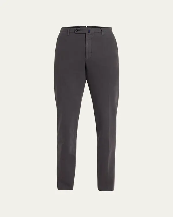 Incotex Cotton Doeskin Trousers - Grigio Scuro