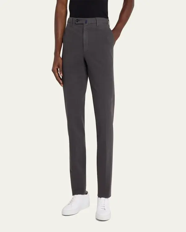 Incotex Cotton Doeskin Trousers - Grigio Scuro