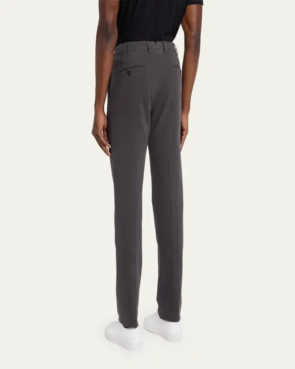Incotex Cotton Doeskin Trousers - Grigio Scuro