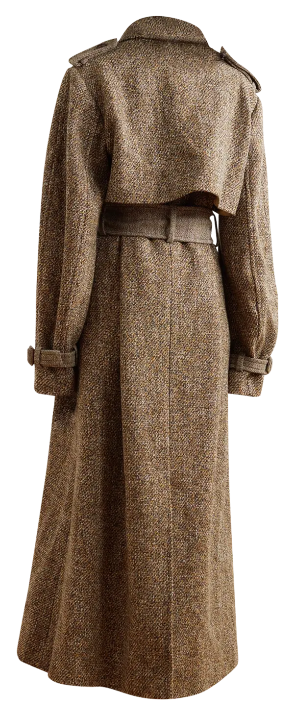 Chloé Belted Wool-blend Tweed Coat