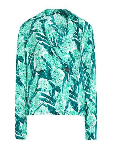 Armani Exchange Viscose Blazer With Floral Design - Green