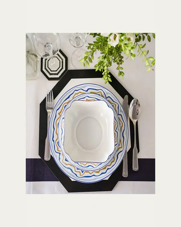 THE LINO Lio Dessert Plates, Set Of 4 - Navy