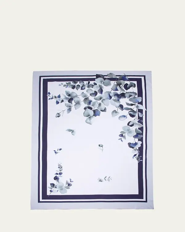 THE LINO Eucalyptus Tablecloth, 71" Square - Navy
