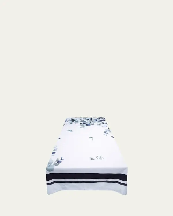 THE LINO Eucalyptus Tablecloth, 71" Square - Navy