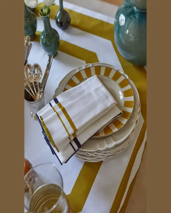 THE LINO Essential Tablecloth, 71" Square - Yellow