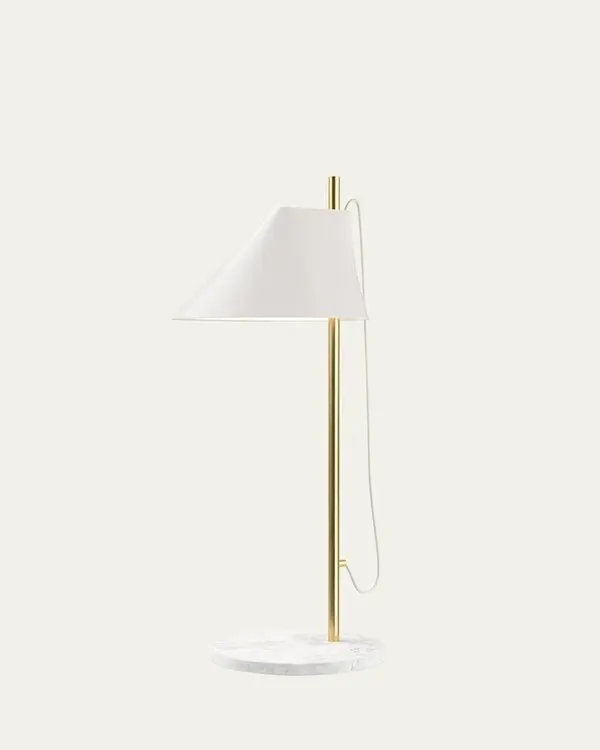 Louis Poulsen Yuh Brass Table Lamp - Brass/white