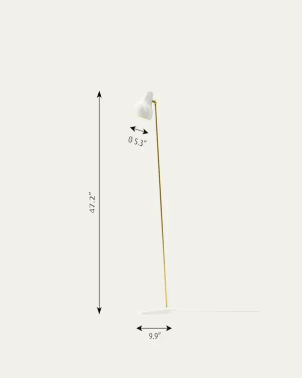 Louis Poulsen Vl38 Floor Lamp, 47 - White